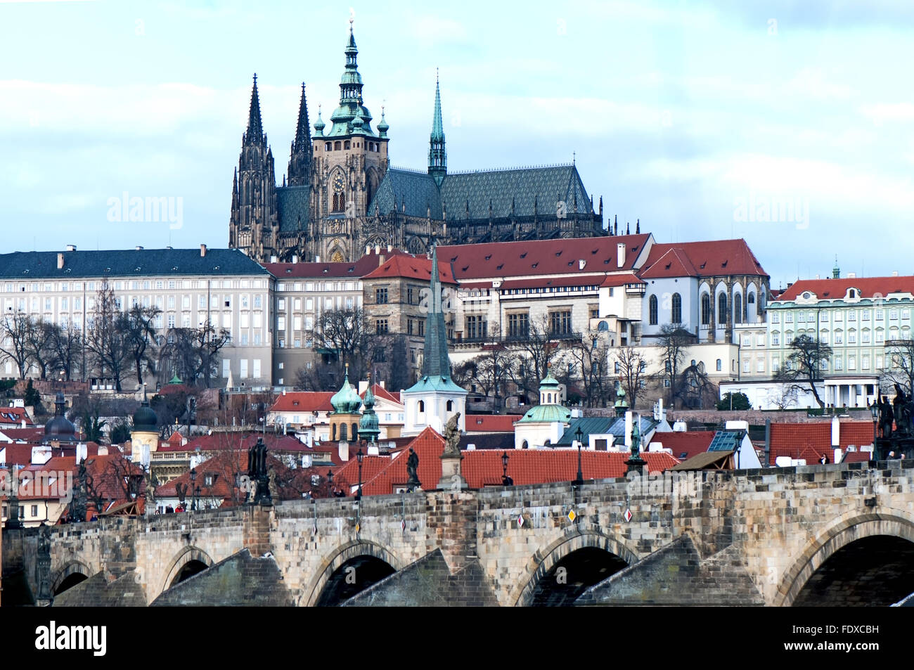 Beautiful panoramic view prague bridges hi-res stock photography and ...