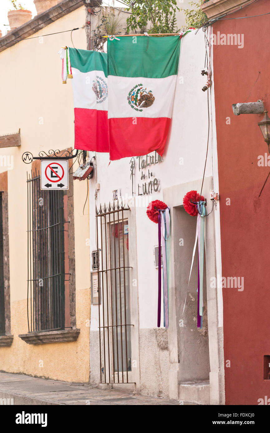 Mexican flags decorate the exterior of Talula de la Lune women's ...