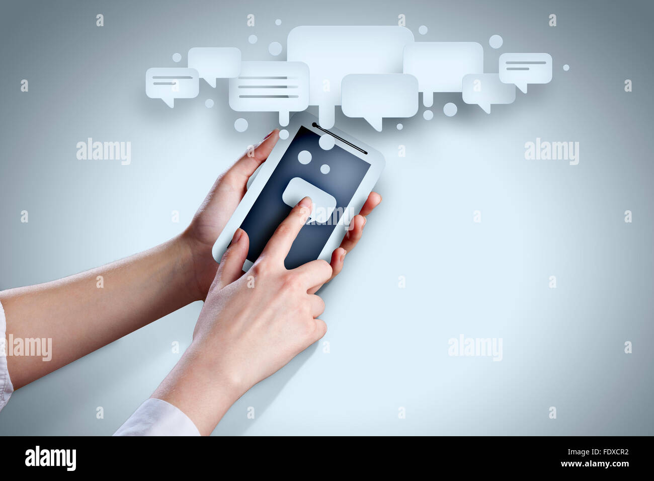 Close-up image of human hands holding smartphone Stock Photo - Alamy