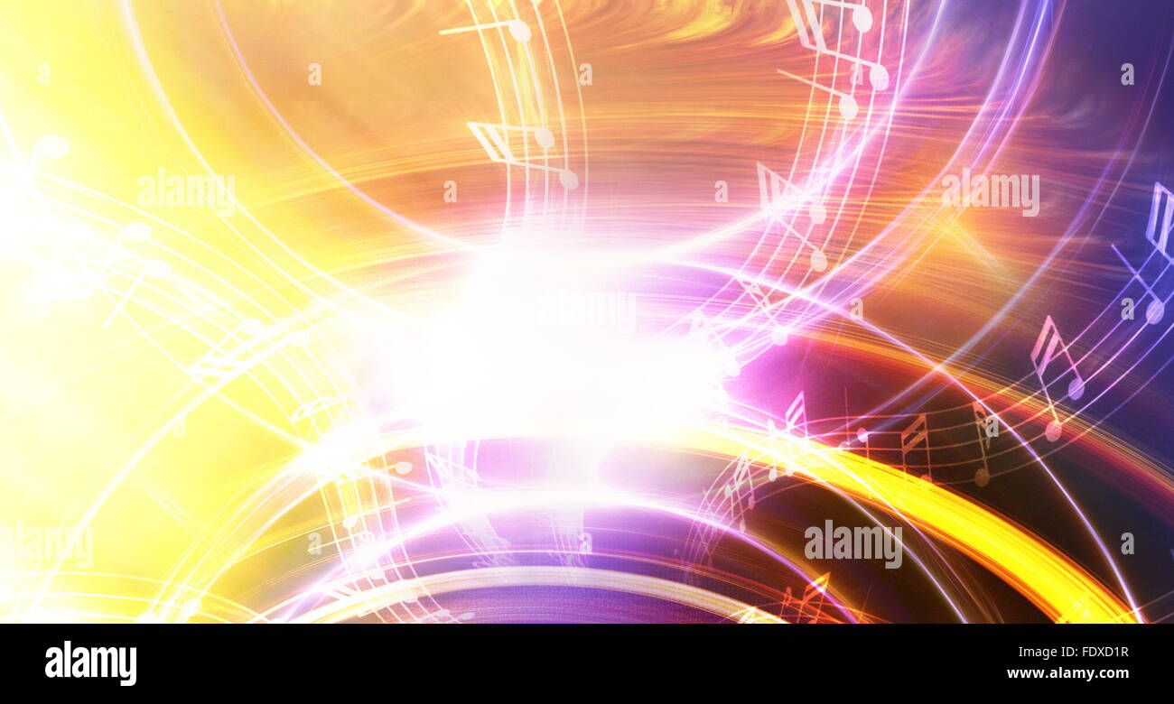 music note with abstrtact color background and light circle Stock Photo ...