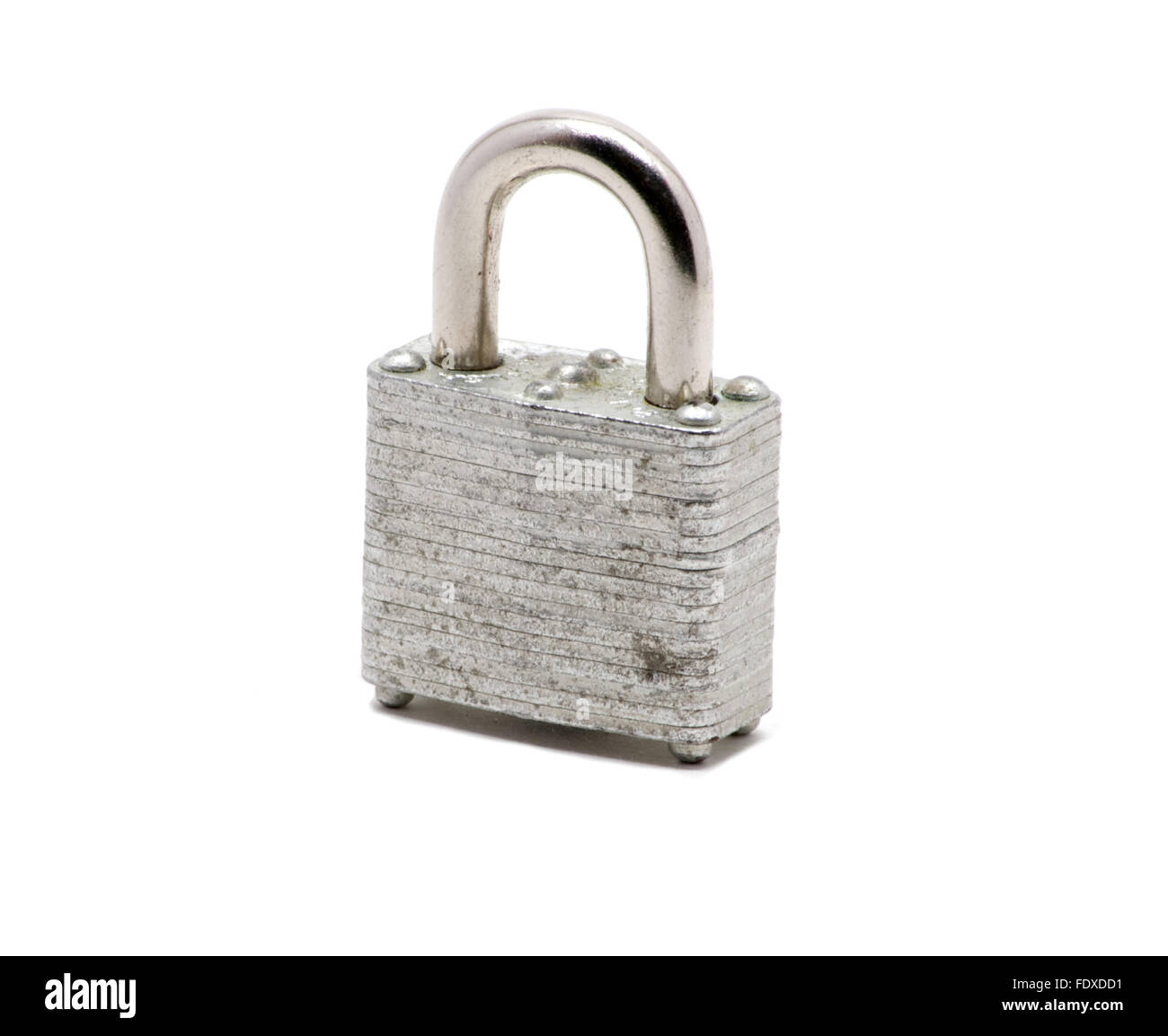 Isolated close up of silver lock and keys Stock Photo - Alamy