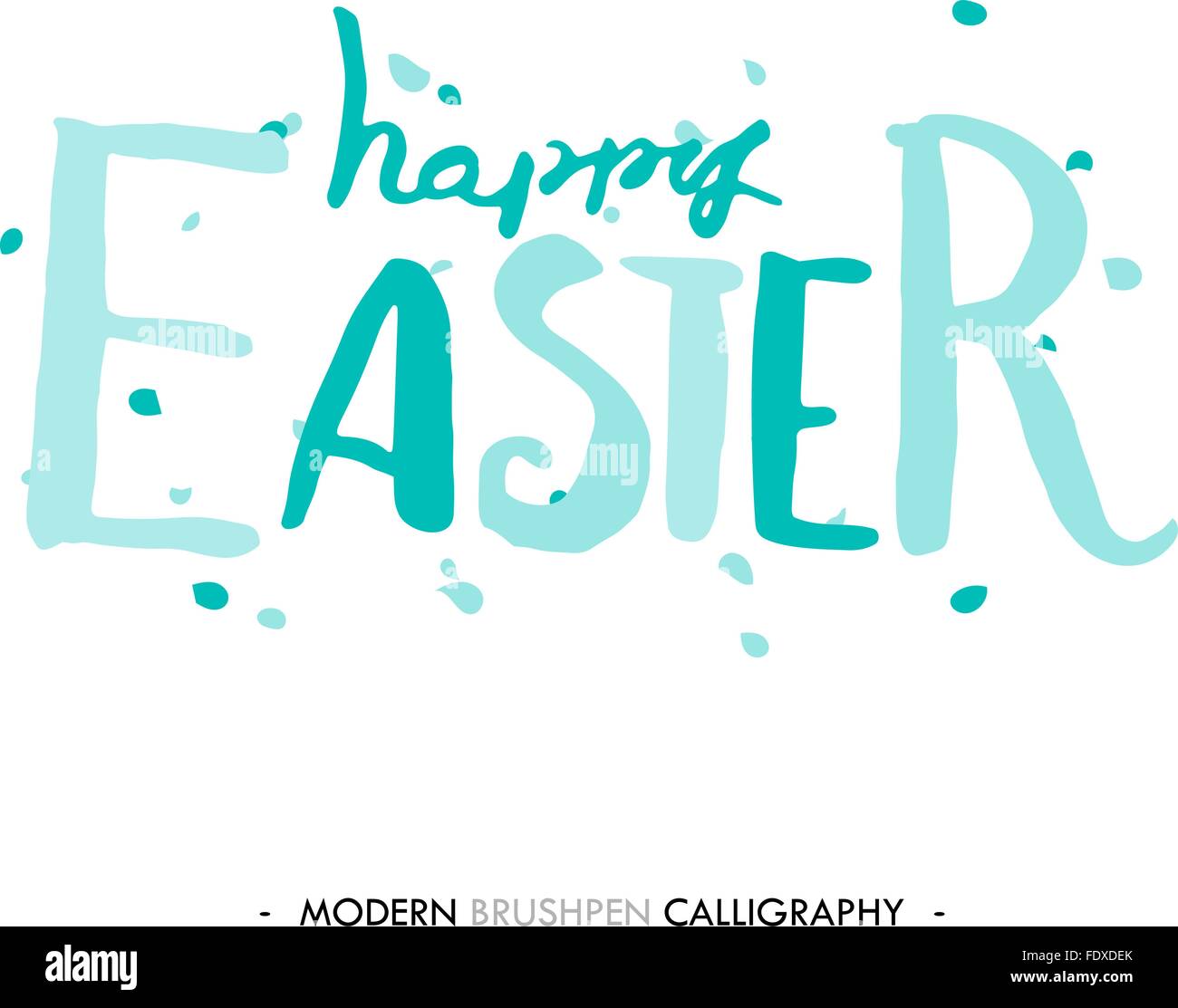 Happy Easter lettering write with brush pen Stock Vector Image & Art ...