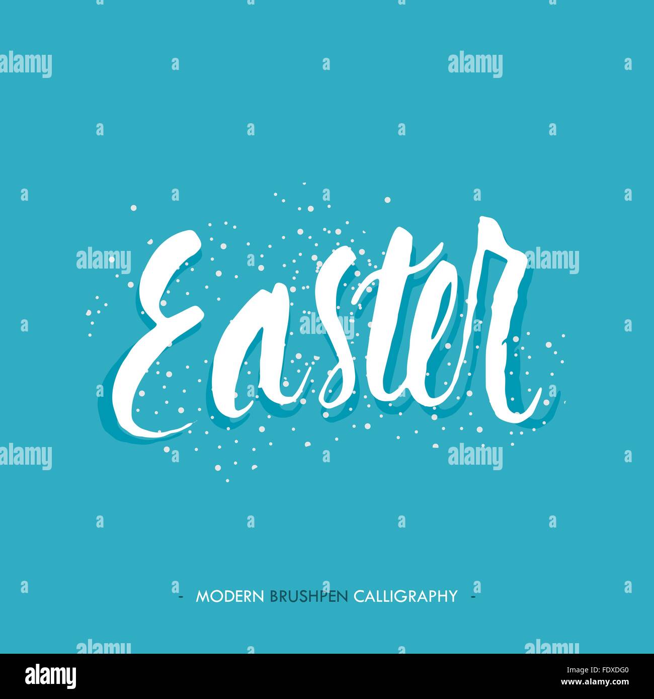 Happy Easter lettering write with brush pen Stock Vector Image & Art ...