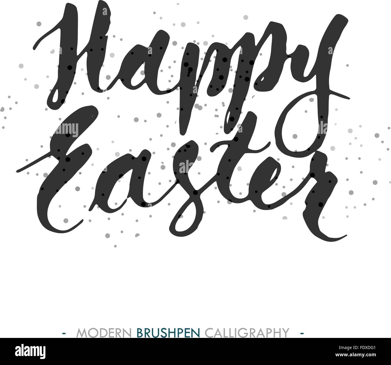 Happy Easter lettering write with brush pen Stock Vector Image & Art ...