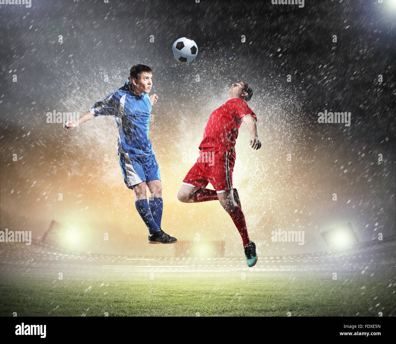 Two football players stand hi-res stock photography and images - Alamy