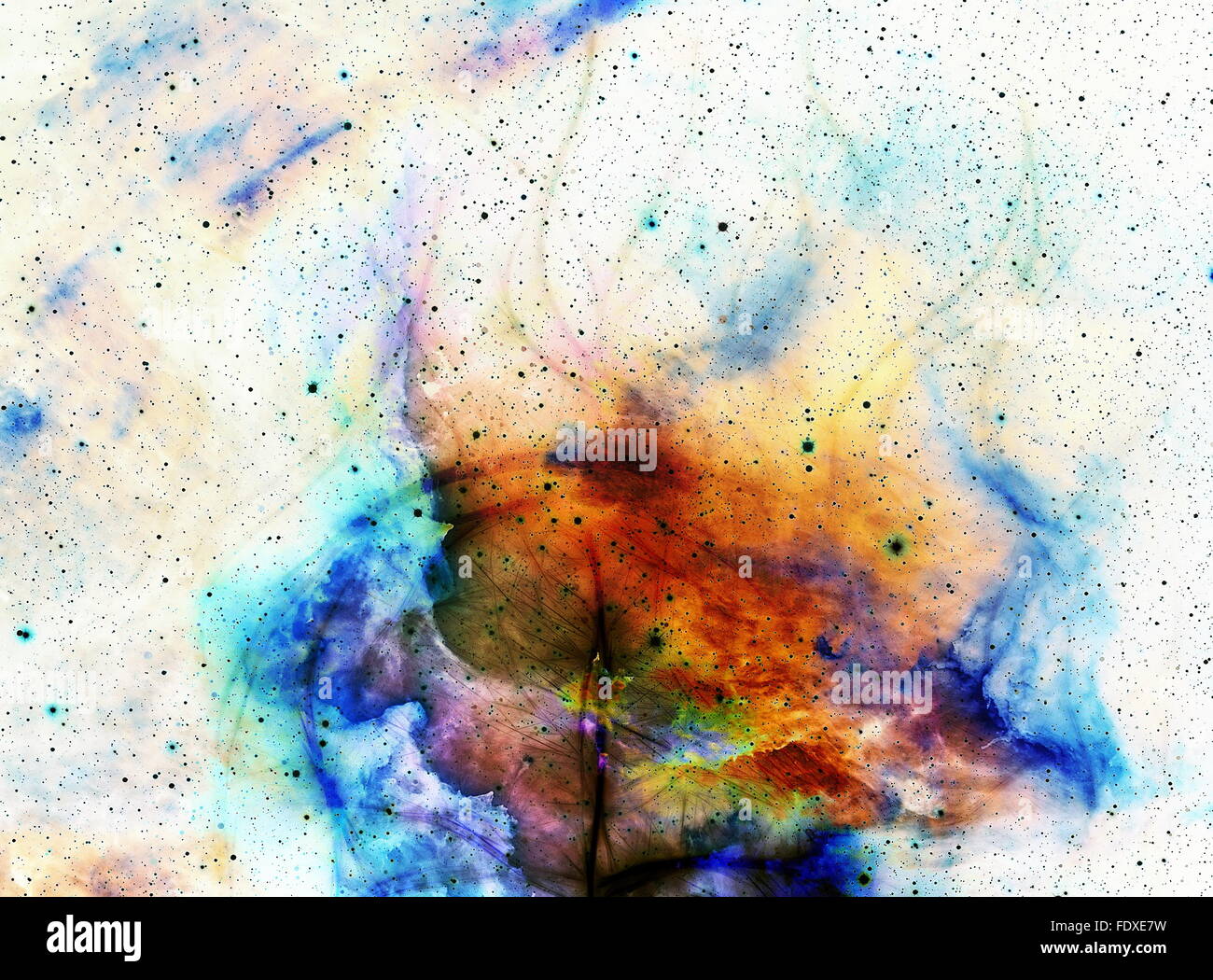 Cosmos and fractal effect, computer collage. Elements of this image ...