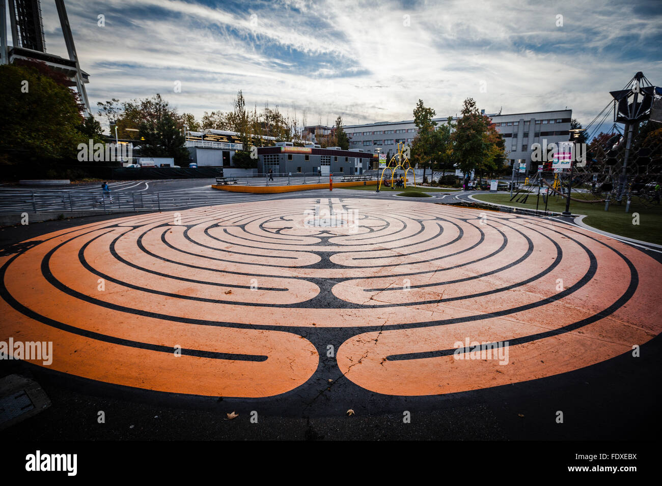 Seattle Center, playground, Washington States Stock Photo - Alamy