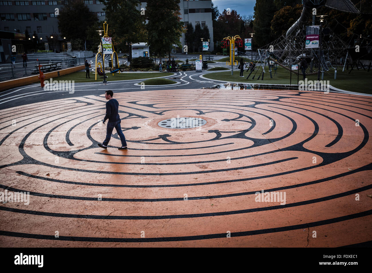 Seattle Center, playground, Washington States Stock Photo - Alamy