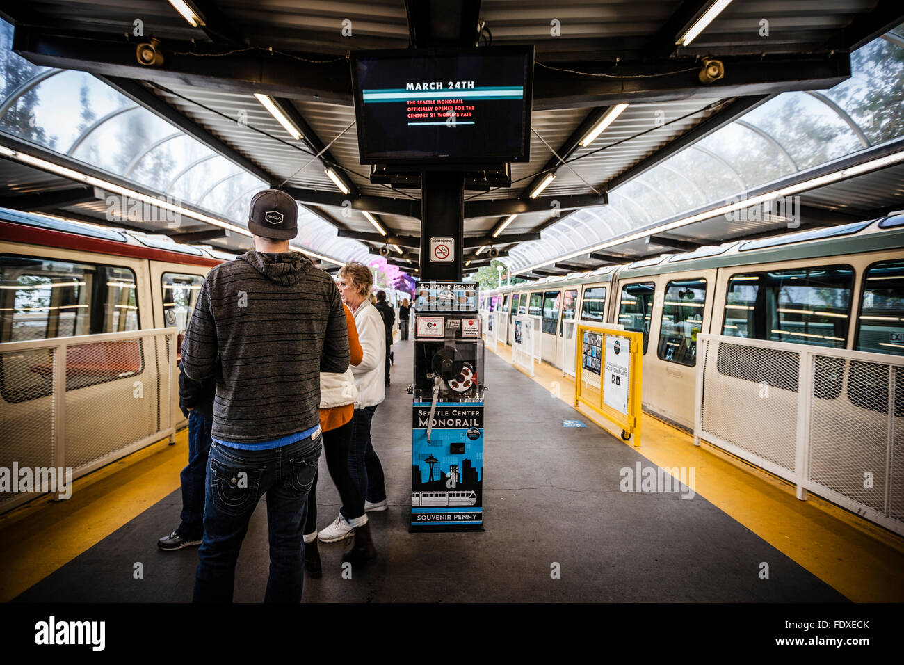 Seattle monorail, Washington state Stock Photo - Alamy