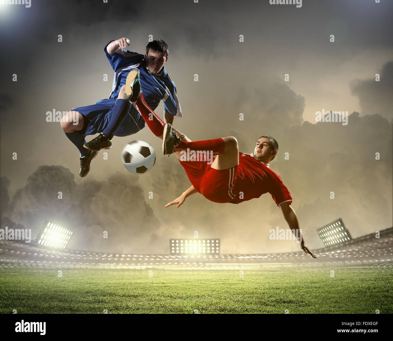 Two football players stand hi-res stock photography and images - Alamy
