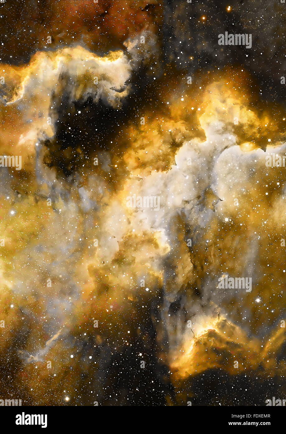 Nebula, Cosmic space and stars, blue cosmic abstract background Stock ...