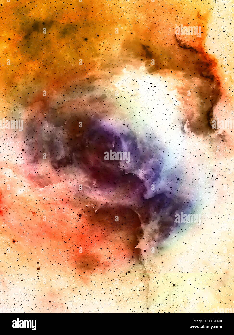 Nebula, Cosmic space and stars, blue cosmic abstract background Stock ...