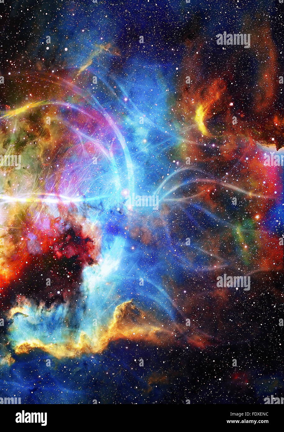 Cosmos and fractal effect, computer collage. Elements of this image ...