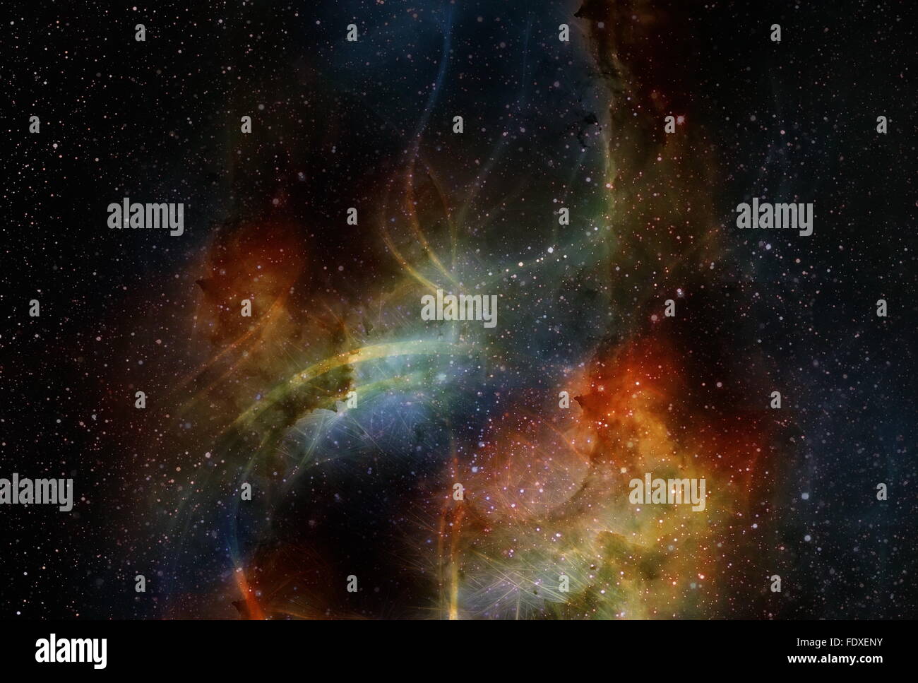 Cosmos and fractal effect, computer collage. Elements of this image ...