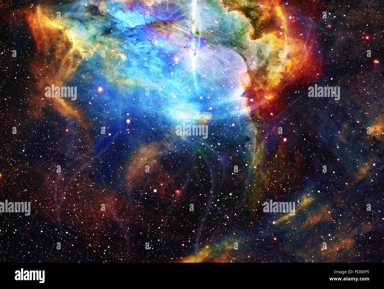 Cosmos and fractal effect, computer collage. Elements of this image ...