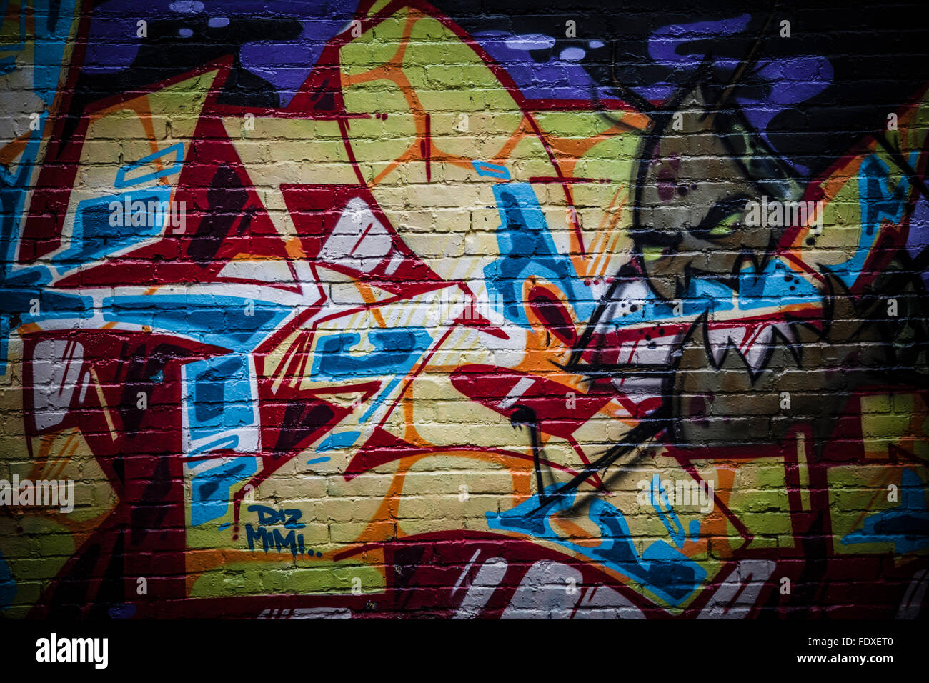Colorful street art in the streets of Seattle, Washington State Stock ...