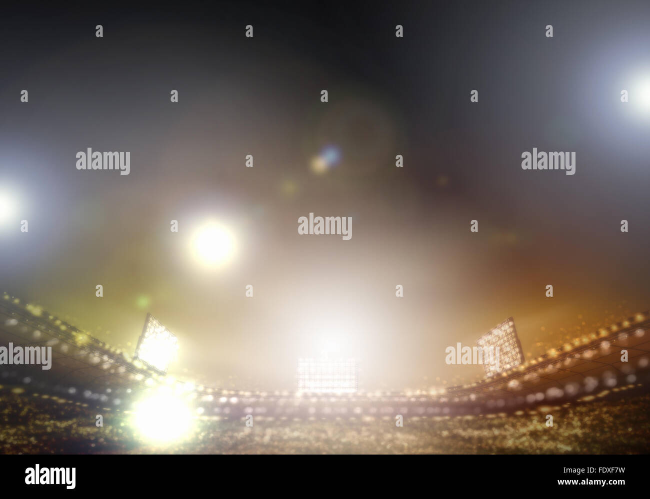 Image of stadium in lights and flashes Stock Photo - Alamy