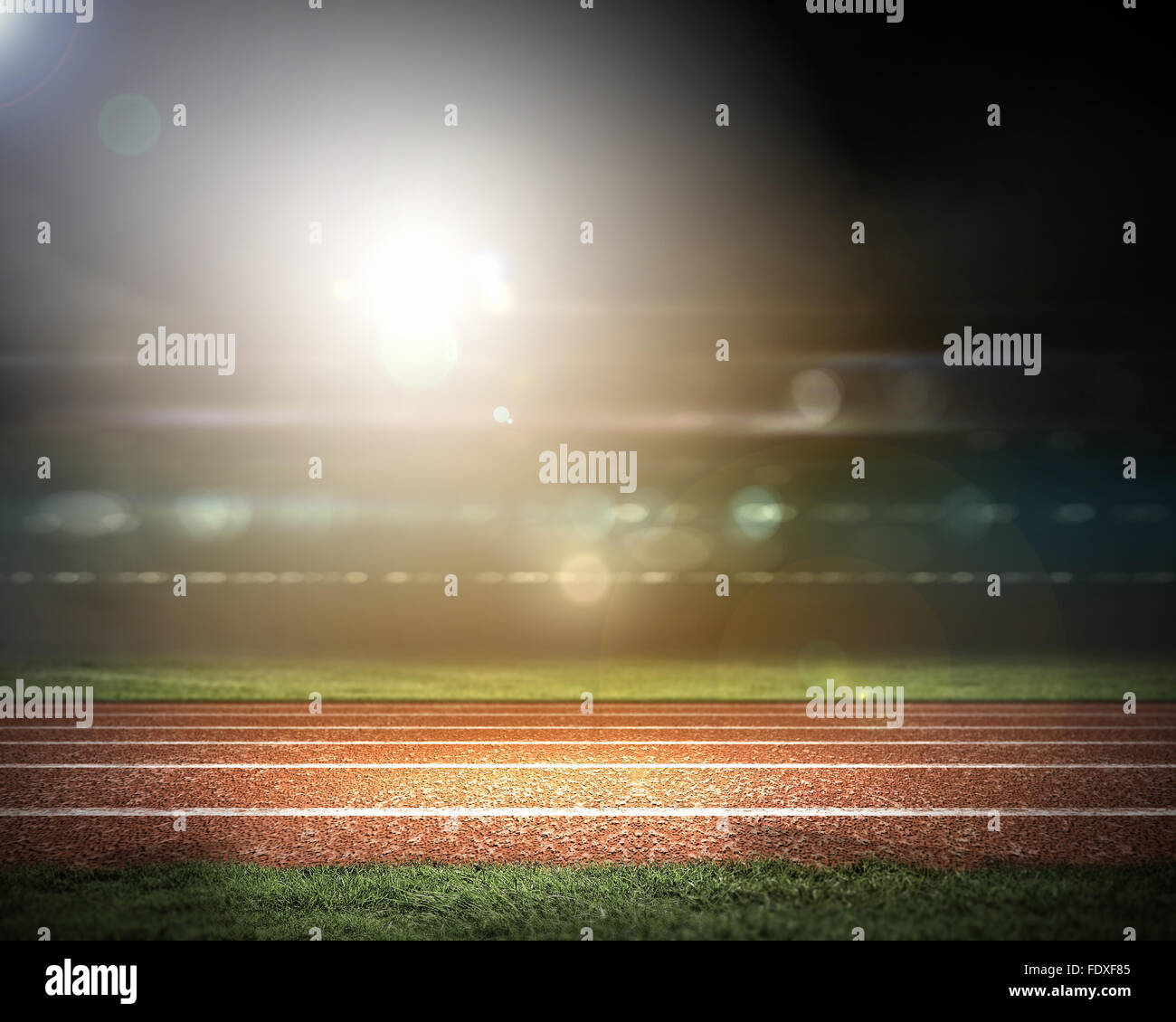 Image of stadium in lights and flashes Stock Photo - Alamy