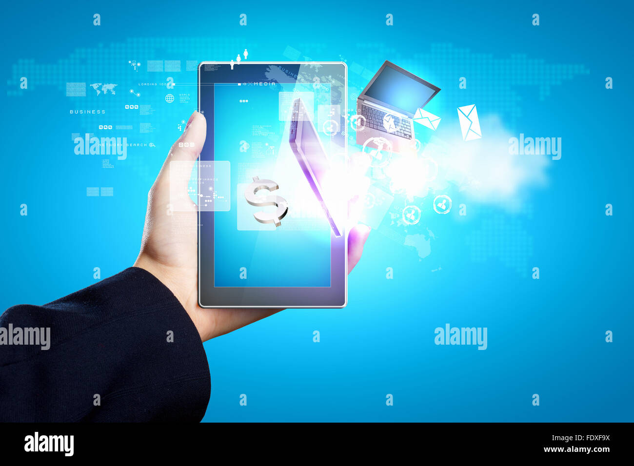 Closeup image of human hands holding ipad Stock Photo - Alamy