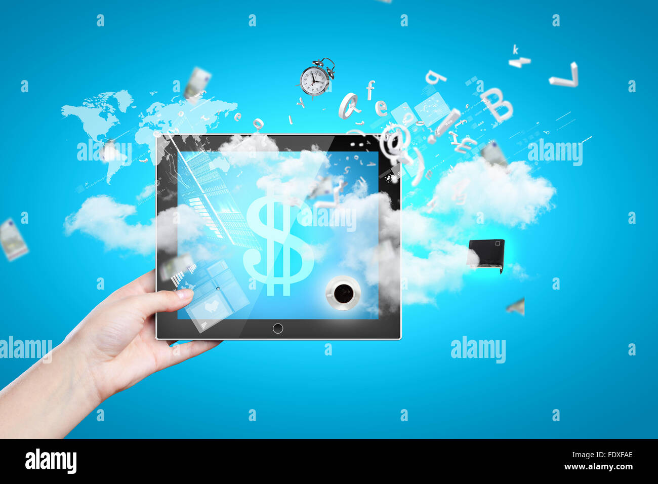 Closeup image of human hands holding ipad Stock Photo - Alamy