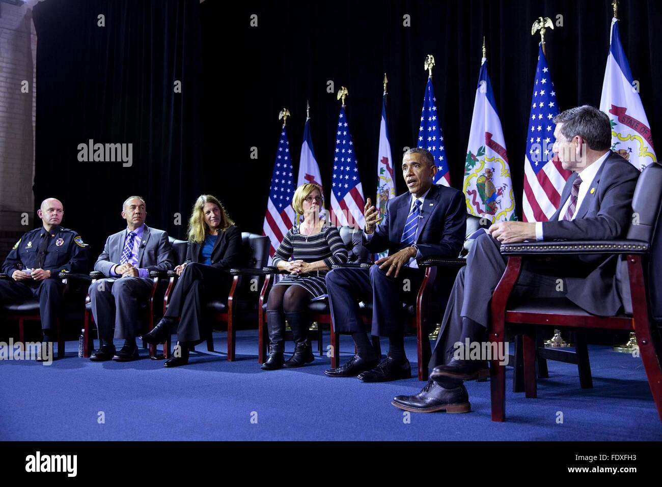 U.S President Barack Obama during a community discussion on ...