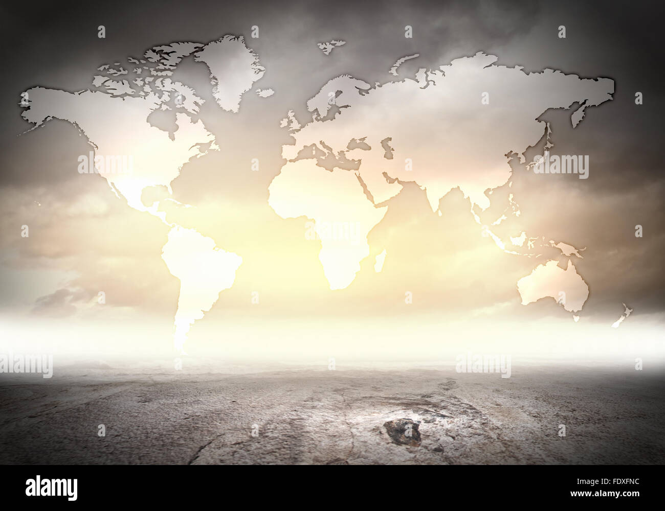 World map with continents on the illustration background Stock Photo ...