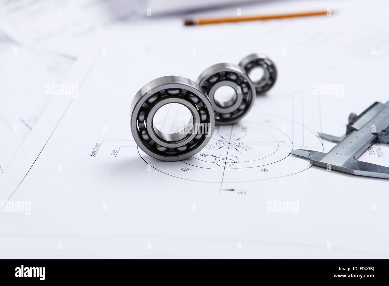 construction drafts and tools on the table Stock Photo - Alamy