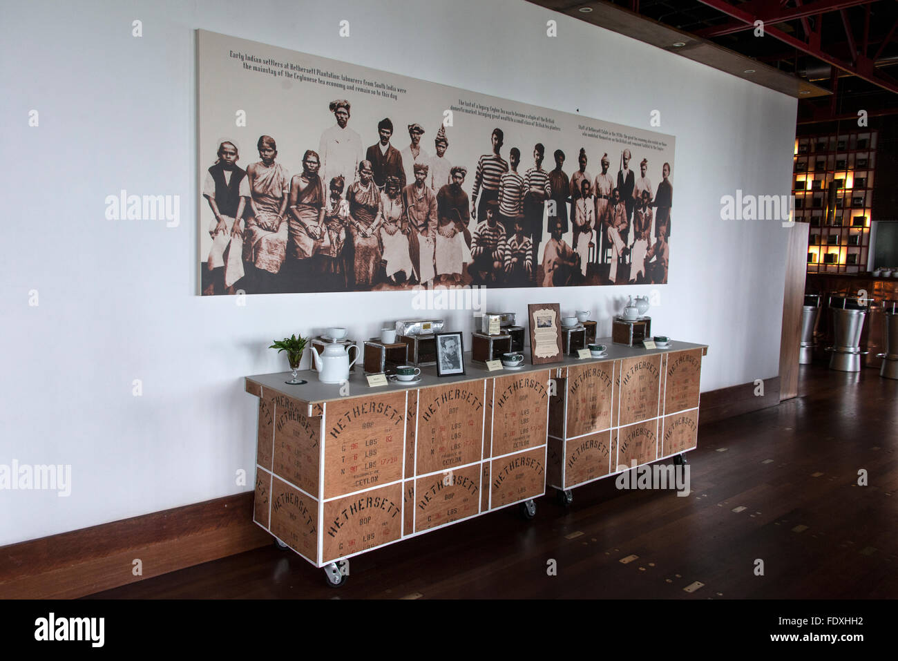 In the lobby of the 4 stars Heritance Tea Factory Hotel. Guests can ...