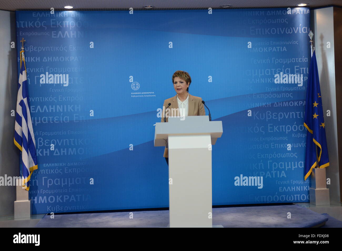 Athens, Greece. 02nd Feb, 2016. Gerovasili Olga, Greek Government ...