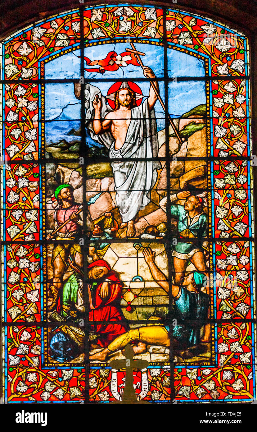 Jesus Christ Resurrection Stained Glass Basilica Saint Louis En Lile