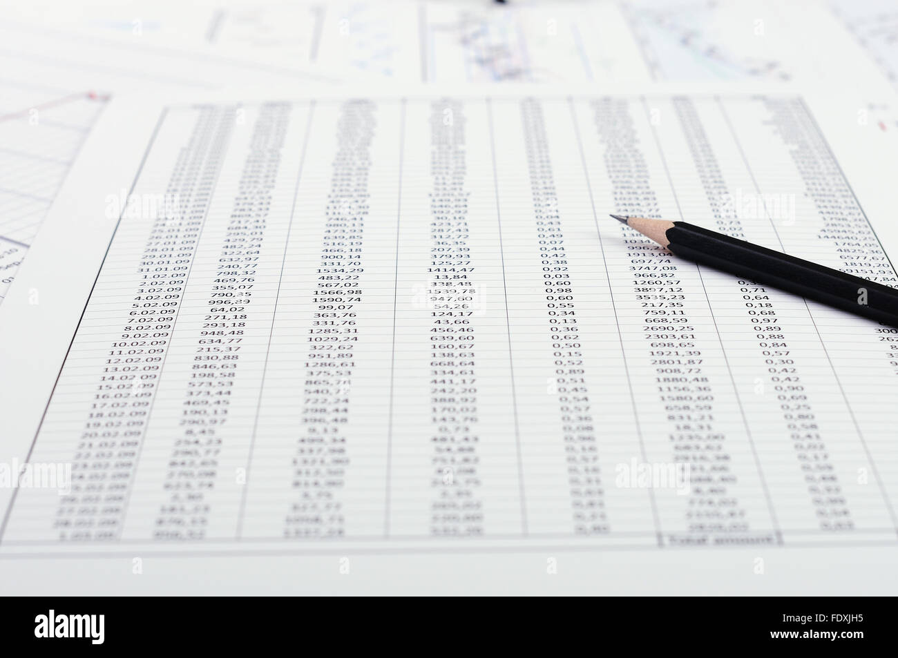 Charts and graphs of sales - a symbol of successful corporate business ...