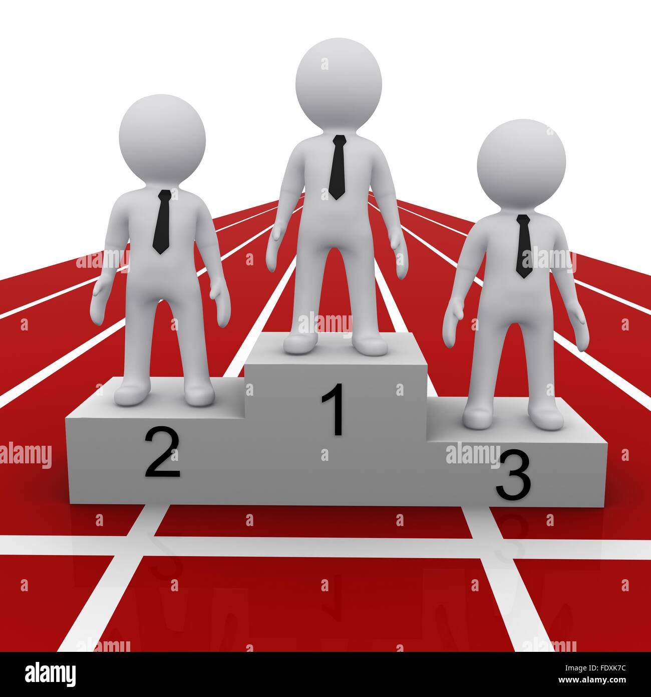 3D men standing after competition as winners Stock Photo - Alamy