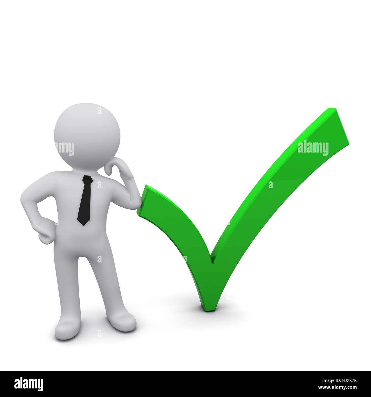 Three-dimensional man next to the green sign Stock Photo - Alamy