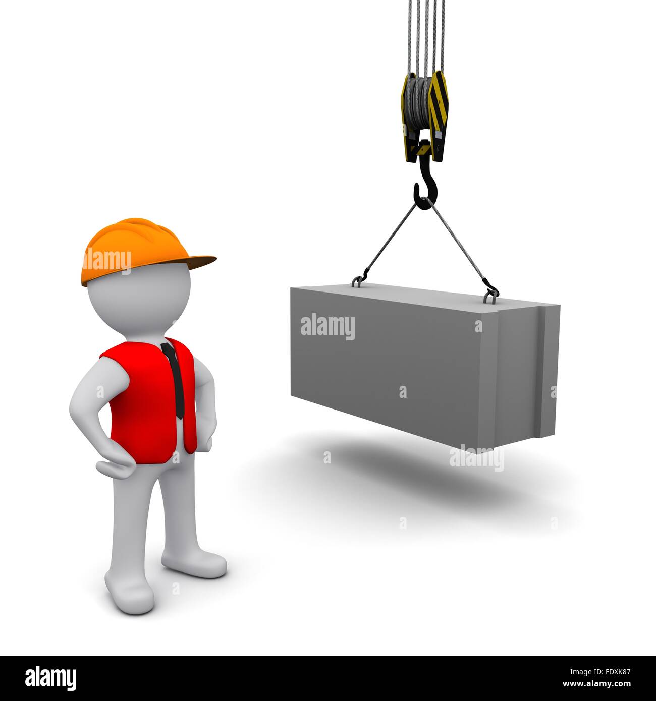 Man operating crane Cut Out Stock Images & Pictures - Alamy