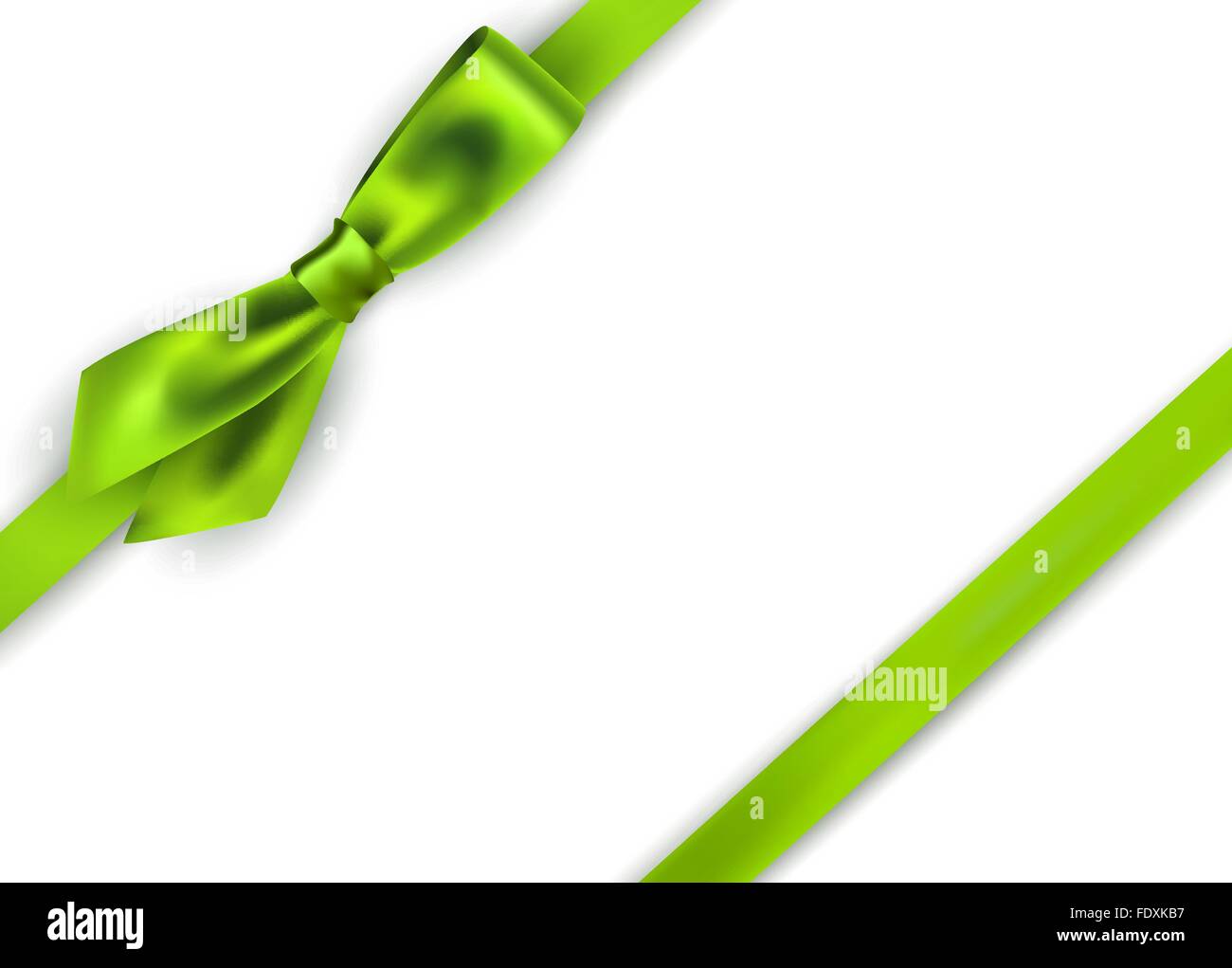 Green satin ribbon hi-res stock photography and images - Alamy