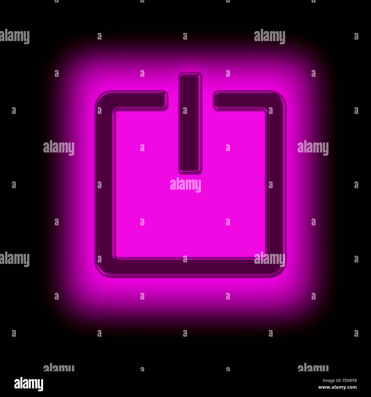 Picture of a power button against black background Stock Photo - Alamy