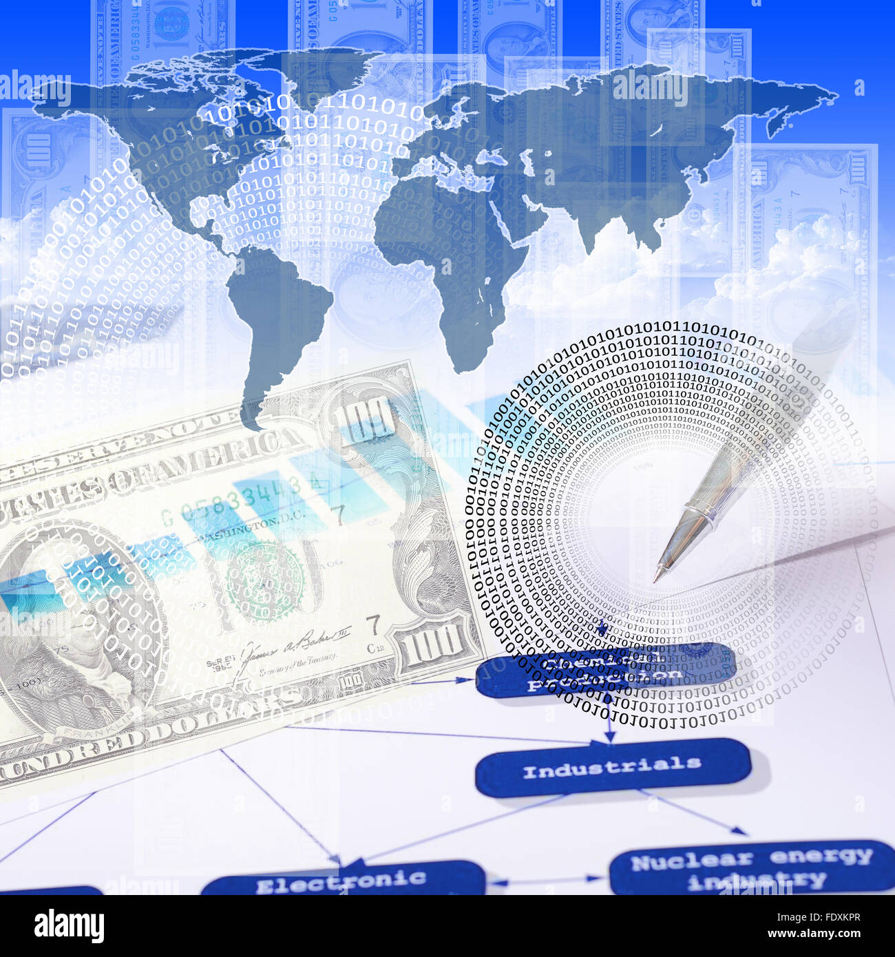 Business collage with financial and business charts and graphs Stock ...
