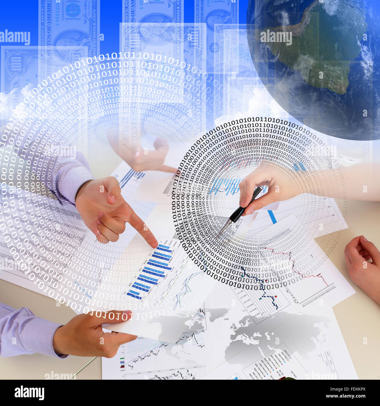 Business collage with financial and business charts and graphs Stock ...