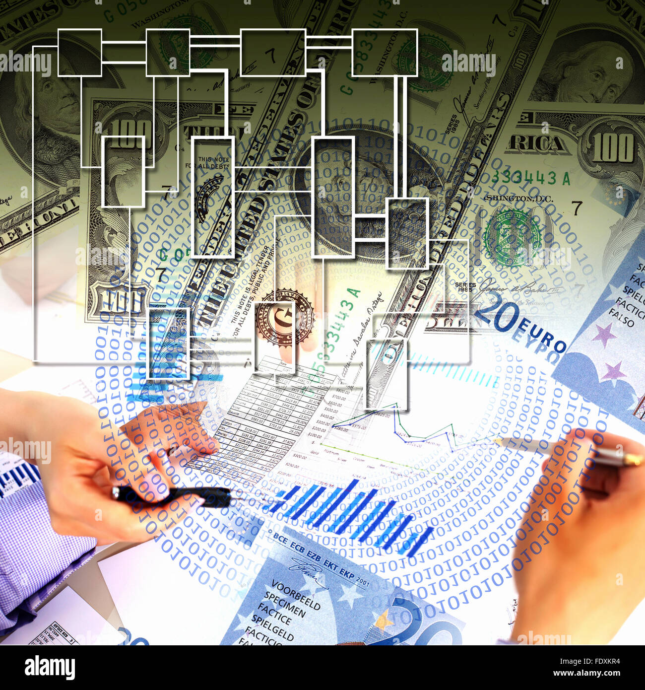 Business collage with financial and business charts and graphs Stock ...
