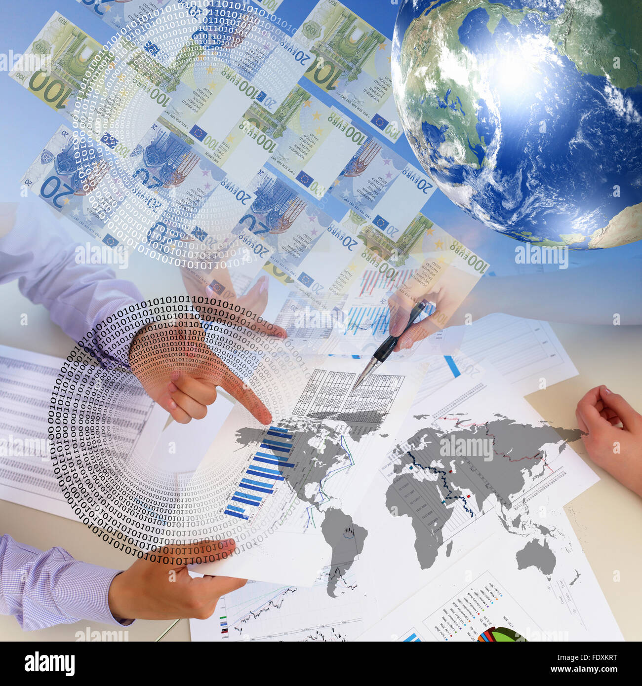 Business collage with financial and business charts and graphs Stock ...