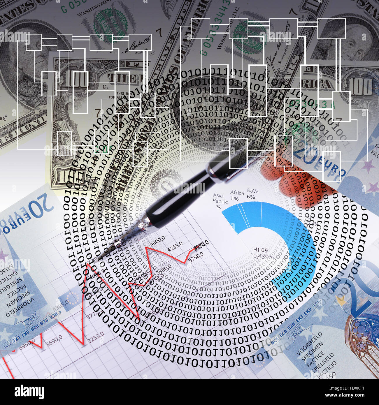 Business collage with financial and business charts and graphs Stock ...