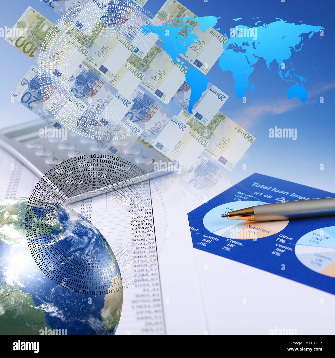 Business collage with financial and business charts and graphs Stock ...