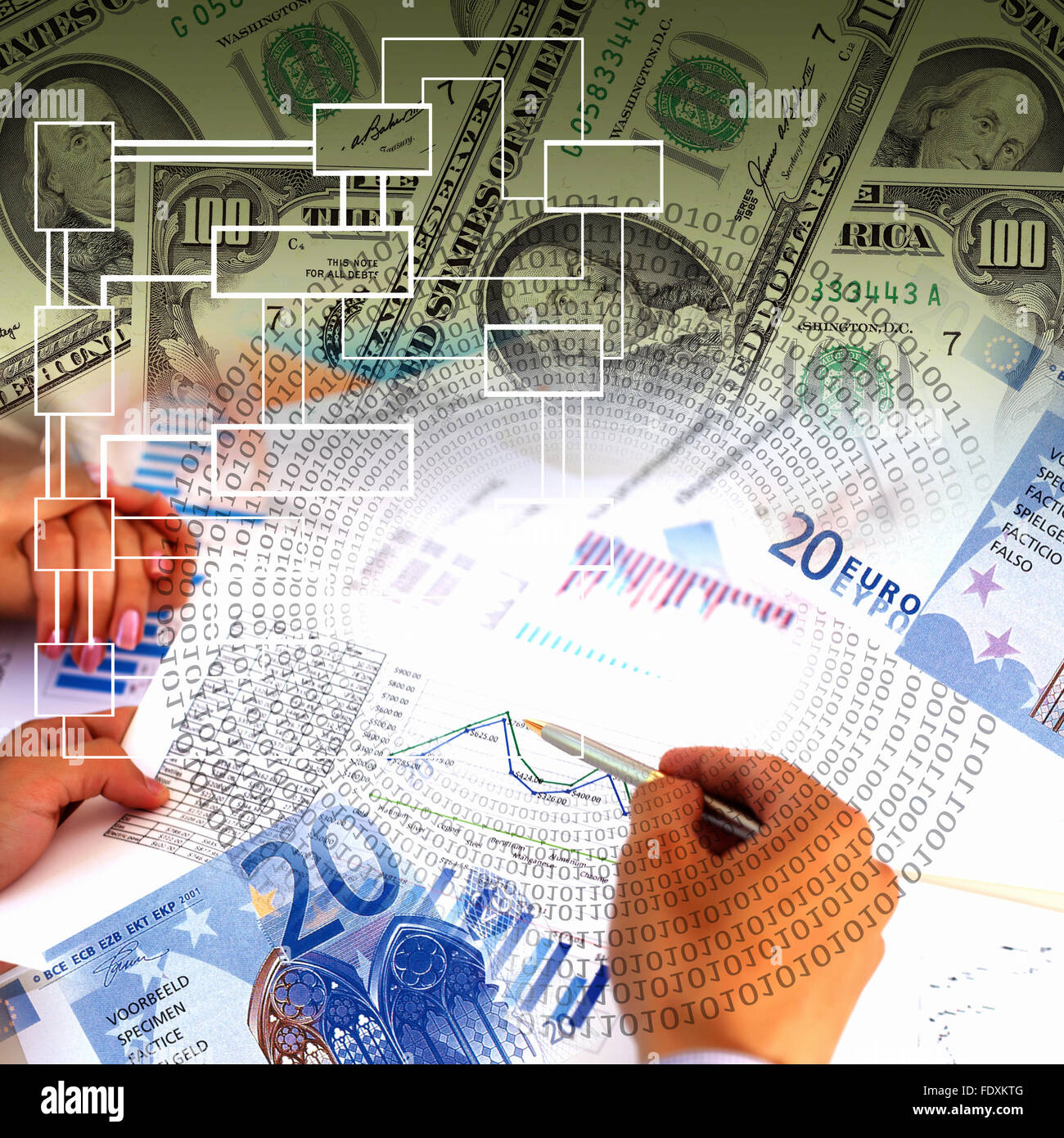 Business collage with financial and business charts and graphs Stock ...