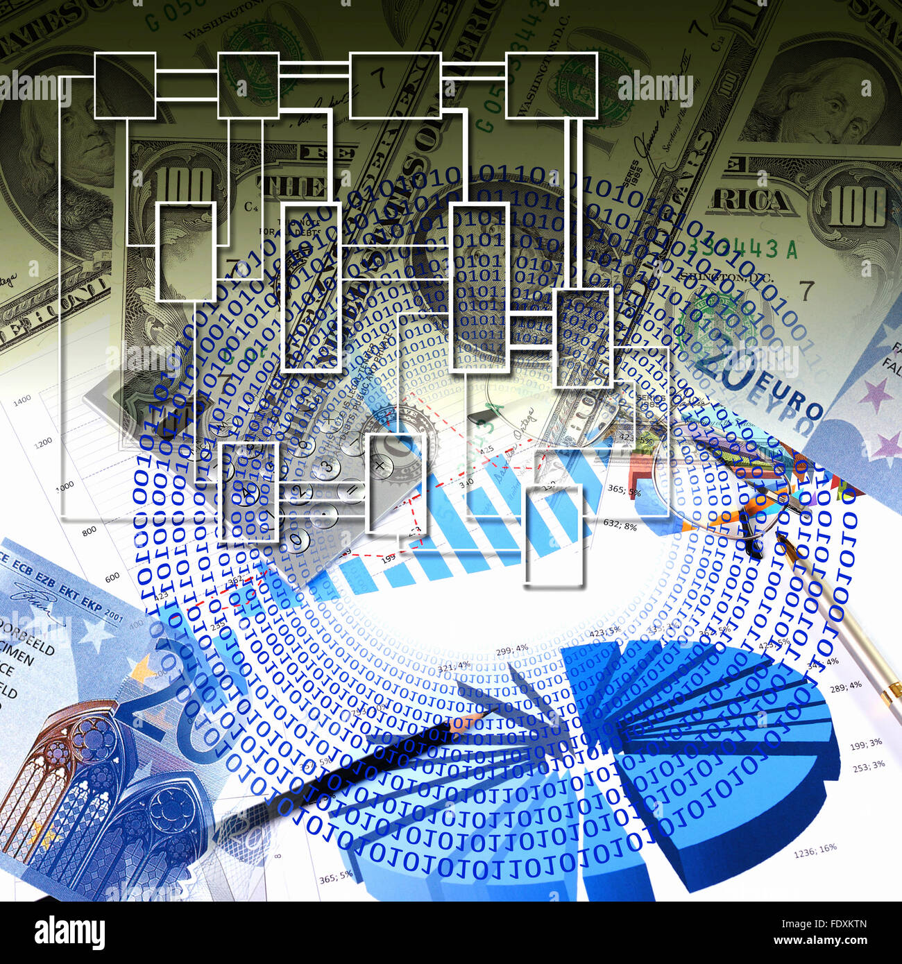 Business collage with financial and business charts and graphs Stock ...