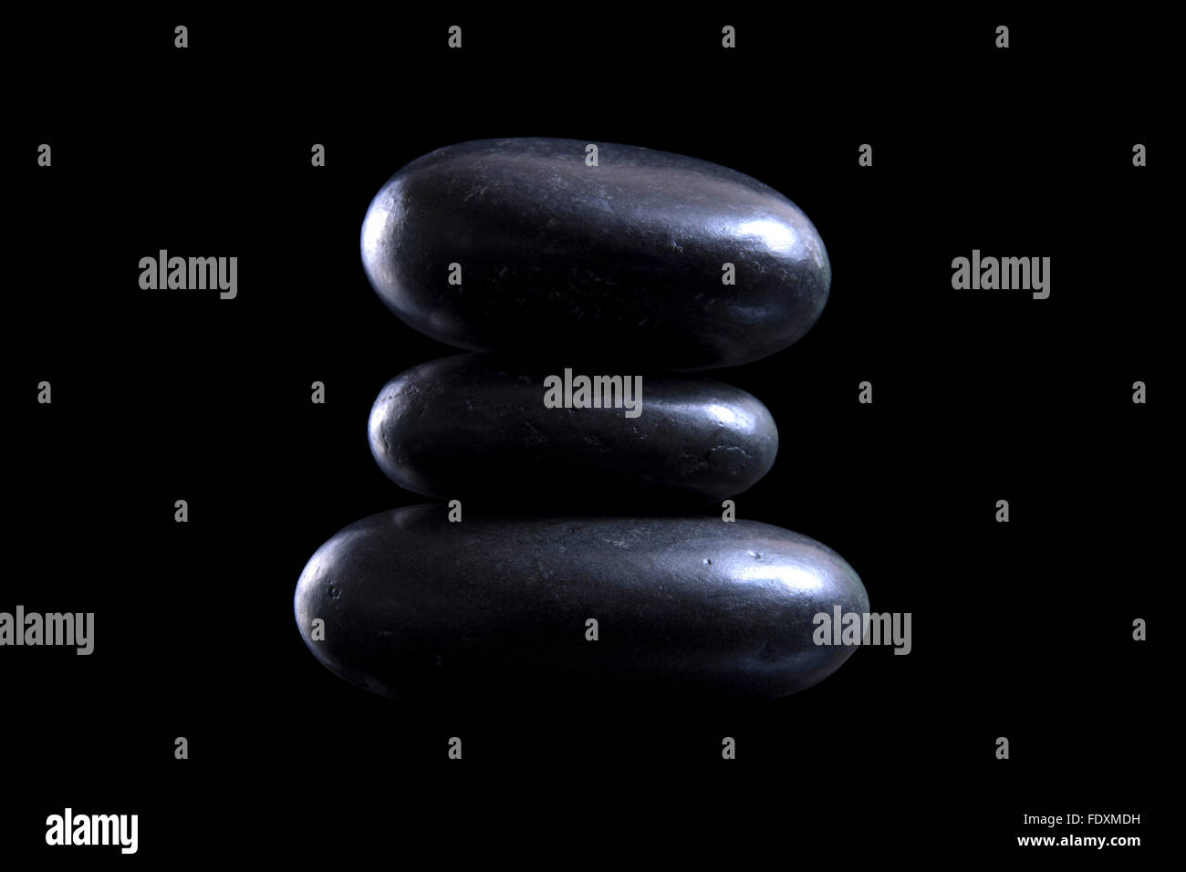abstract meditation black stones with dramatic lighting Stock Photo - Alamy