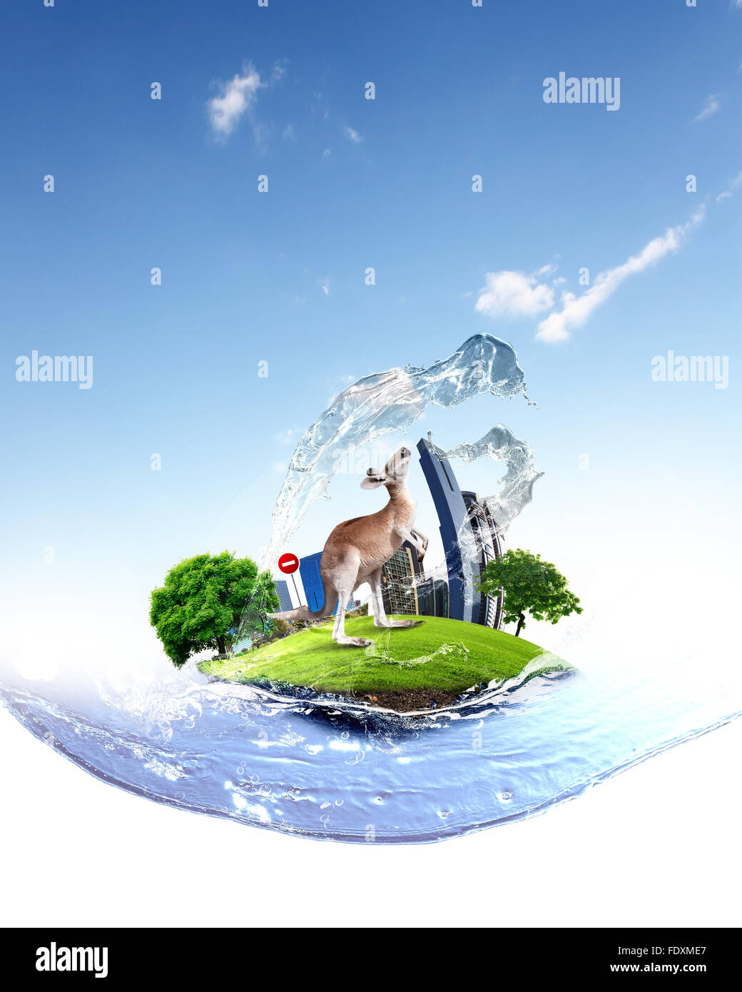 Nature, ecology and animals protection concept collage Stock Photo - Alamy