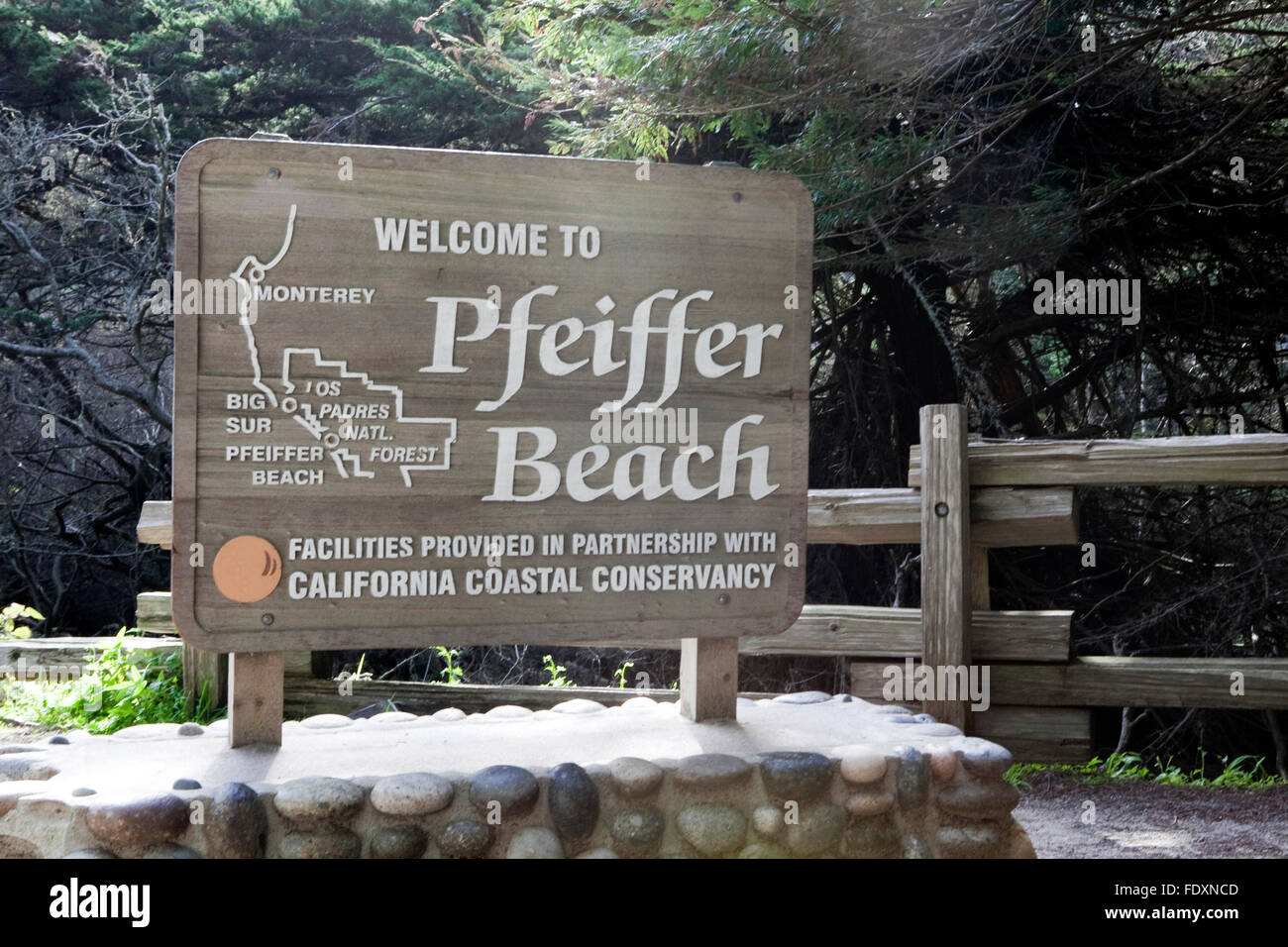 A sign is seen at Pfeiffer Beach in Big Sur, California Stock Photo - Alamy