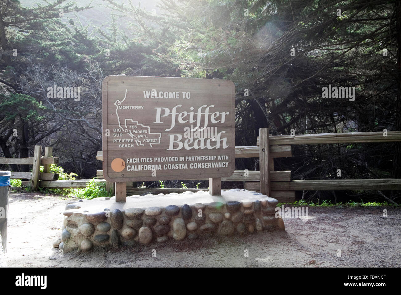 A sign is seen at Pfeiffer Beach in Big Sur, California Stock Photo - Alamy
