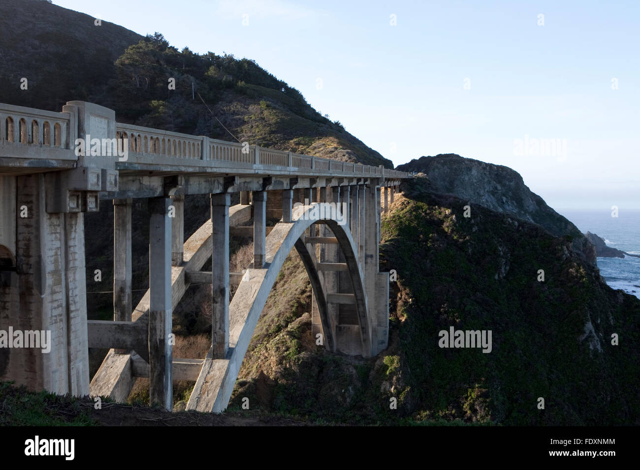 A view of the Bixby Creek Bridge in Monterey County, California Stock ...