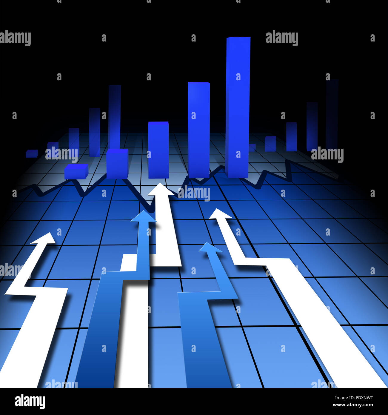 financial and business chart and graphs as symbols of growth Stock ...